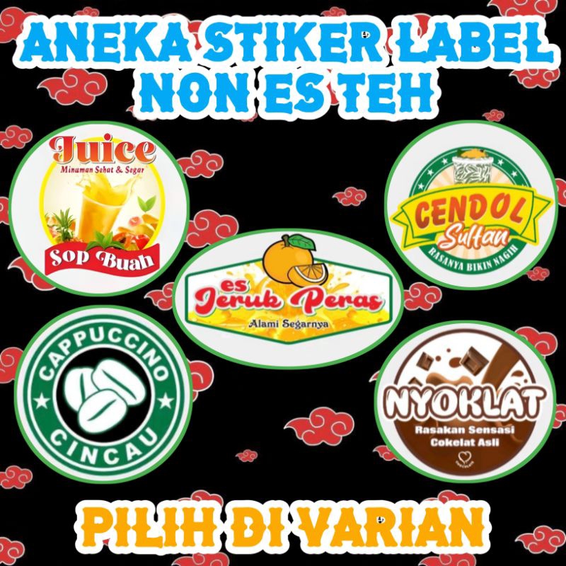 Jual Aneka Stiker Label Cup Non Es Teh | Shopee Indonesia