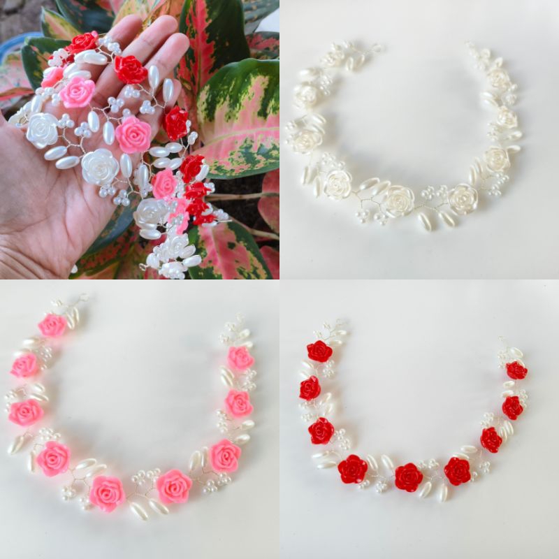 Jual Headpiece bunga mawar/Tiara Rambut | Shopee Indonesia