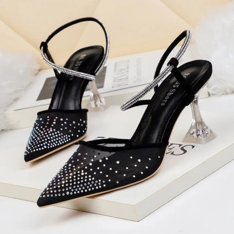 Jual Series RB 01 Sandal Heels Pesta Wanita Hak Kaca 7 Cm - Sepatu High ...