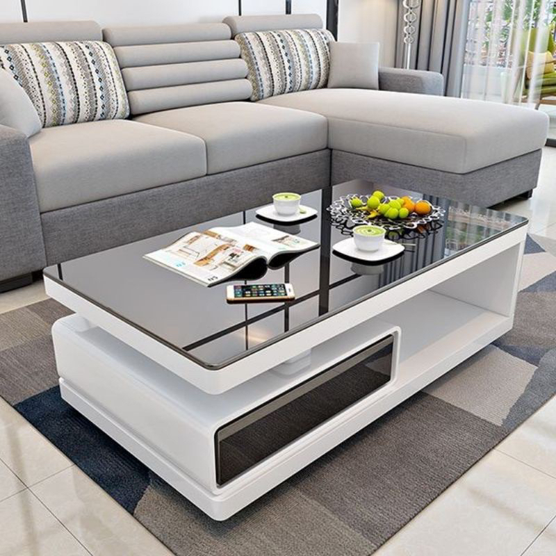 Jual Meja Tamu Minimalis , Coffee Table Putih Duco | Shopee Indonesia