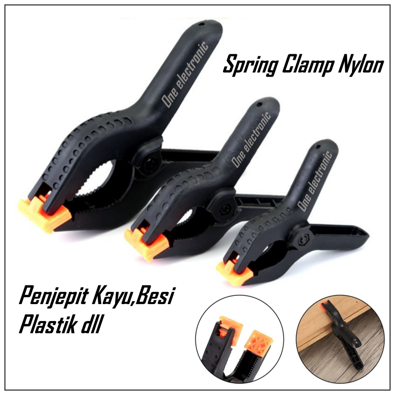Jual 2 inch Spring Clamp Nylon Hitam 2" alat Penjepit Kayu Besi Plastik ...