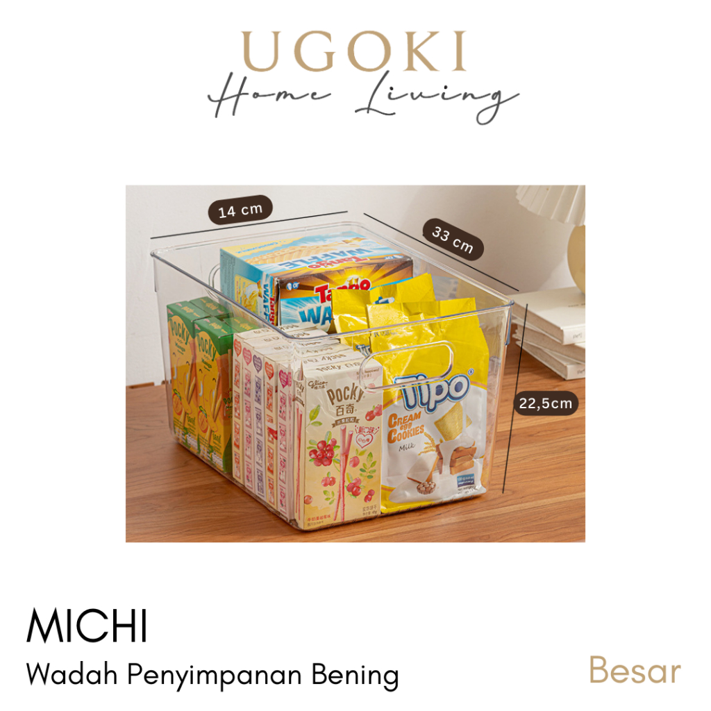 Jual |UGOKI| MICHI Wadah Acrylic Makanan Estetis Tray Organiser Buku ...