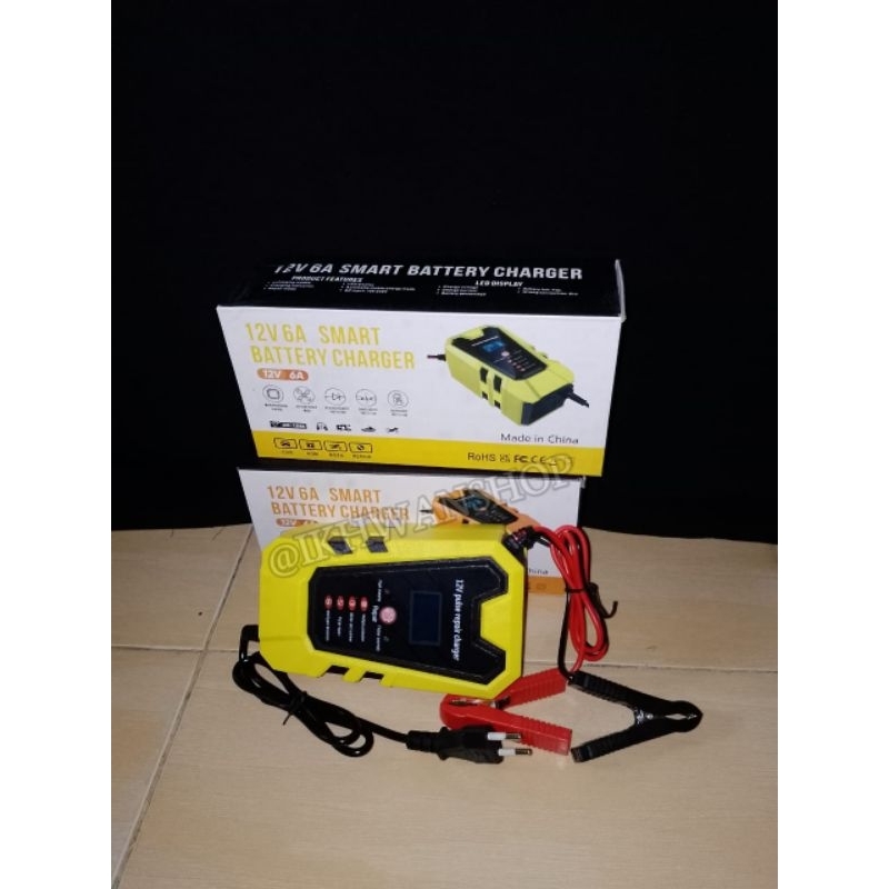Jual Alat cas aki 12v 6a | Shopee Indonesia