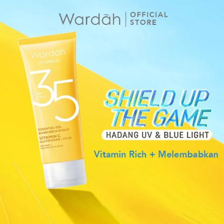 Jual Wardah UV Shield Essential Sunscreen Gel SPF 30 Sun Screen Tabir ...