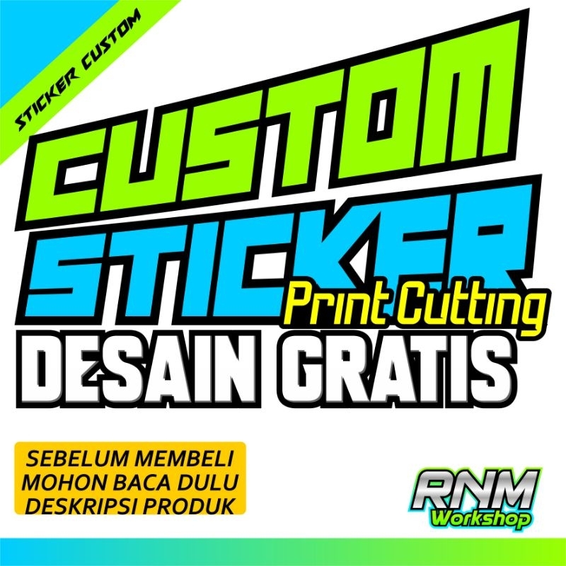 Jual Sticker custom print dan cutting | Shopee Indonesia