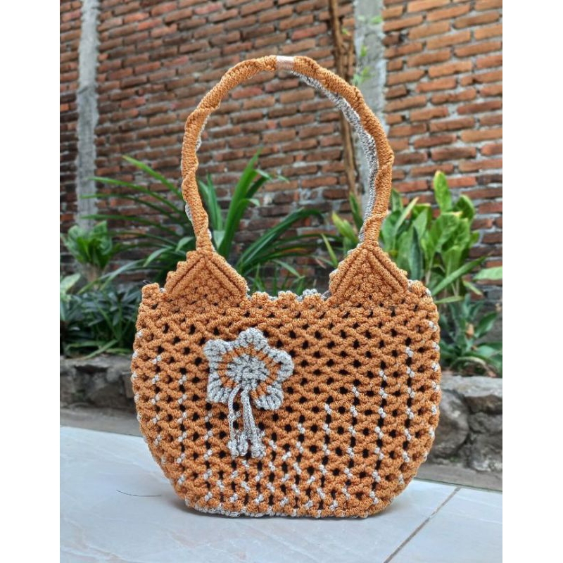 Jual Tas Rajut Jinjing Wanita Motif Bunga Rosalinda Model Terbaru 2022 ...