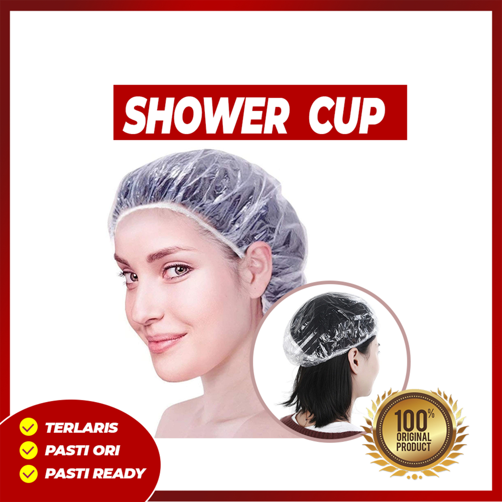 Jual Shower Cap Plastik Premium shower pelindung kepala | Shopee Indonesia