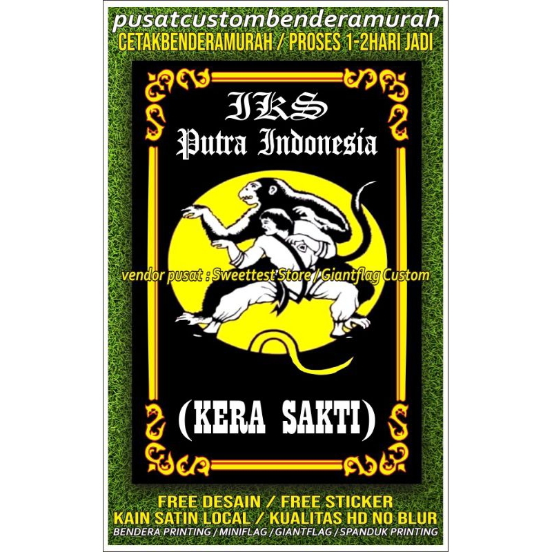 Jual BENDERA KERA SAKTI FULL PRINTING, BENDERA IKS, BENDERA PASKER, GIANTFLAG PASKER, FREE ...