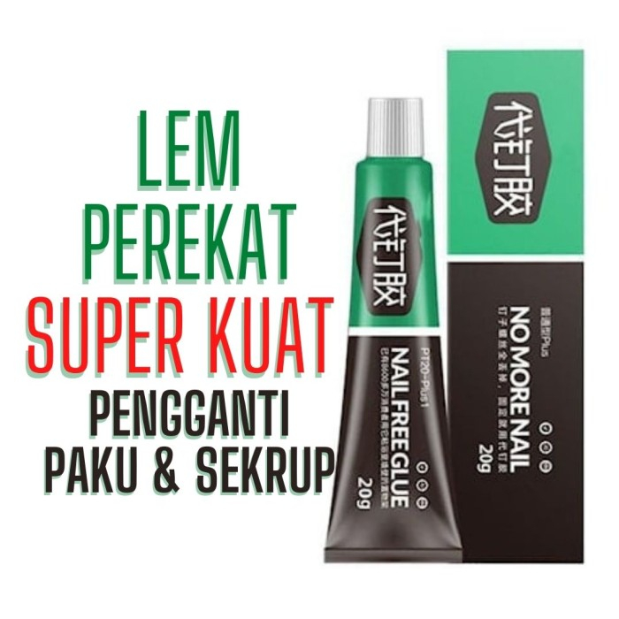 Jual LEM PENGGANTI PAKU TEMBOK NO MORE NAIL - LEM SUPERKUAT PEREKAT DINDING ORIGINAL - LEM ...