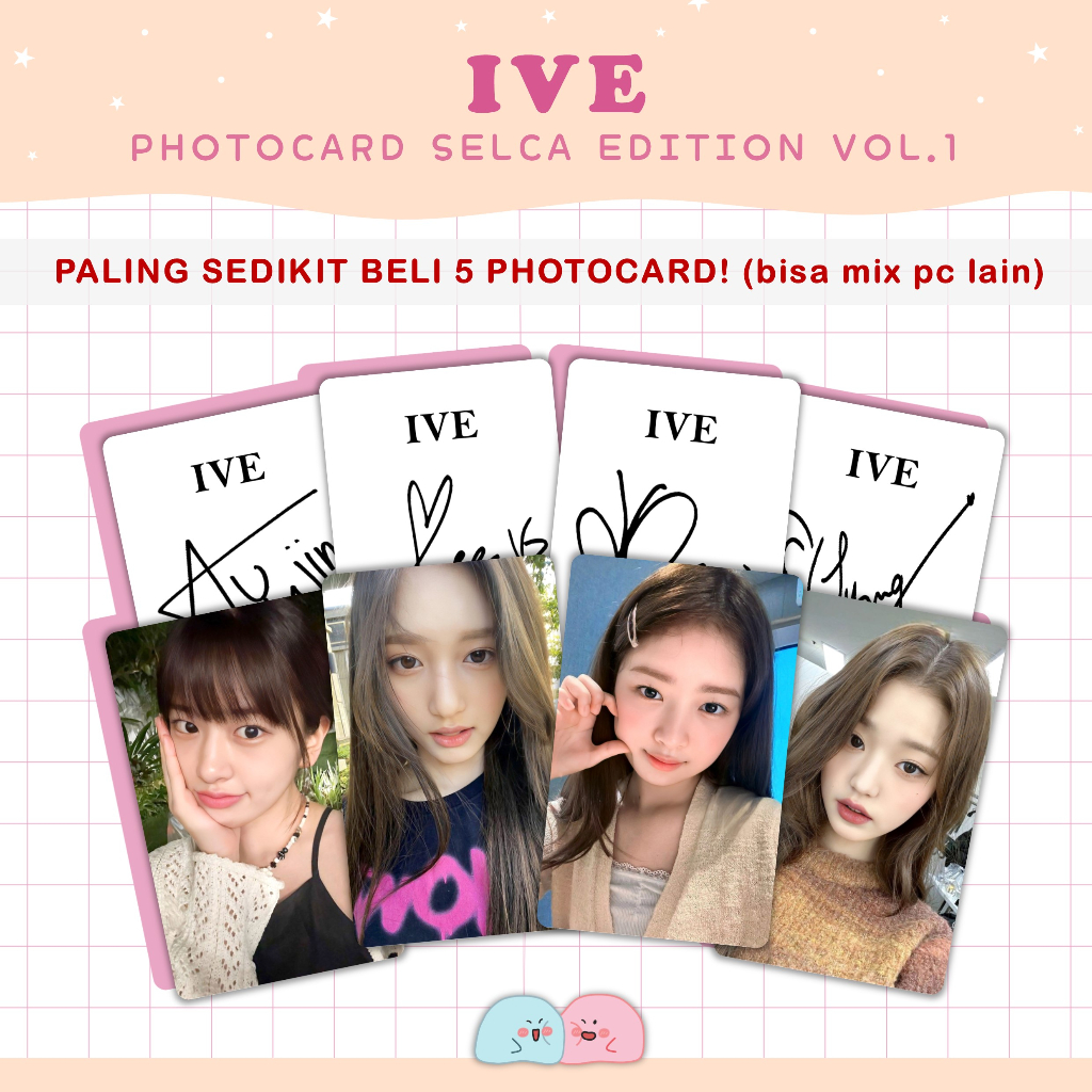 Jual (MINIMAL BELI 5!) PHOTOCARD IVE SELCA EDITION VOL.1 (UNOFF) | Shopee Indonesia