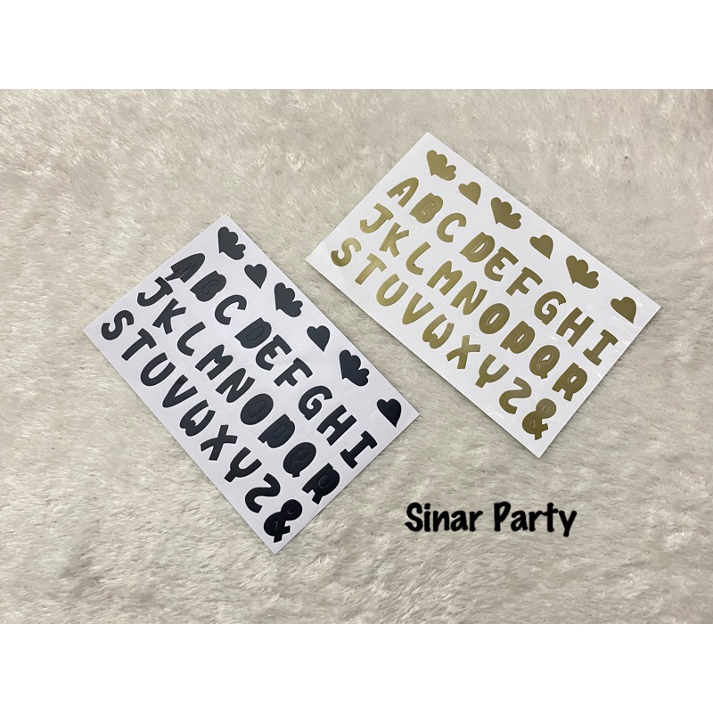 Jual Sticker Huruf Abjad Balon Pvc/Bening | Shopee Indonesia