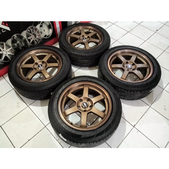 Jual Velg TE37 Ring 17 Lobang Baut 5 Ban 215 55 R17 Dunlop Velg Bekas ...