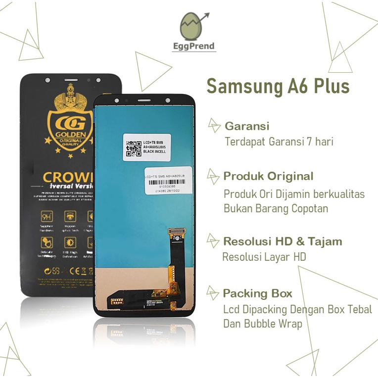 Jual LCD FULSET SAMSUNG A6 PLUS / A605 PERSISI TOUCHSCREEN ORIGINAL COMPLETE | Shopee Indonesia