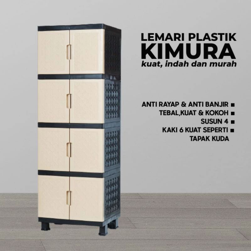 Jual Lemari Palstik Kimura 4 Susun Kualitas Original | Shopee Indonesia