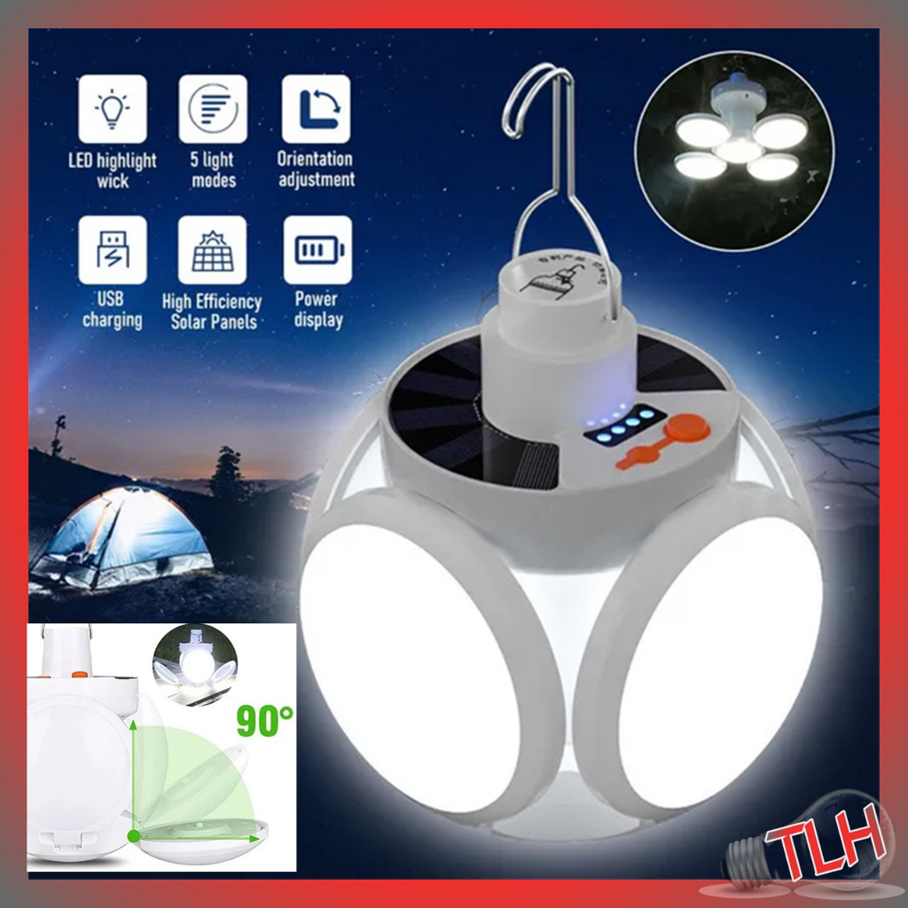 Jual LAMPU EMERGENCY LED CAMPING DARURAT TENAGA SURYA OTOMATIS NGECAS OUTDOOR WATERPROOF LANTERN ...