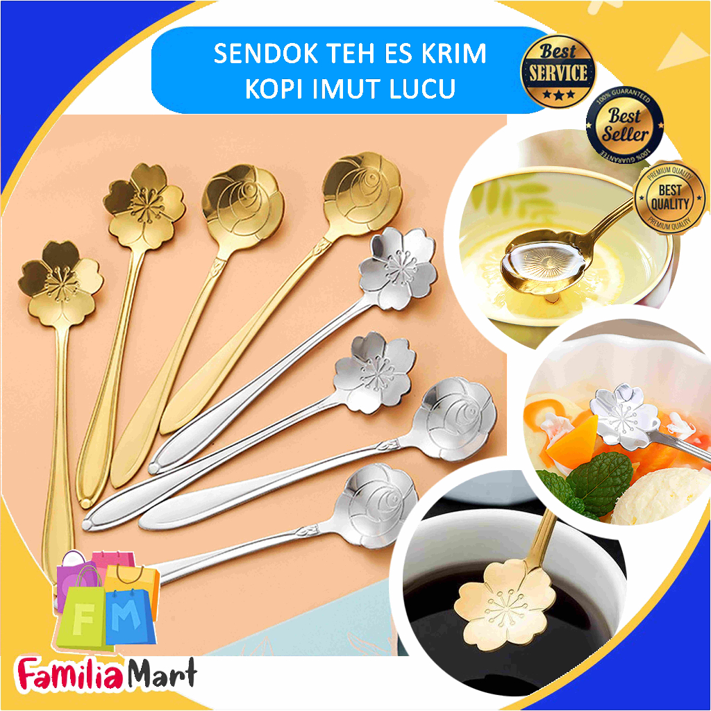 Jual Sendok Korea Teh Kopi Kecil Stainless Steel Motif Love Elegant ...