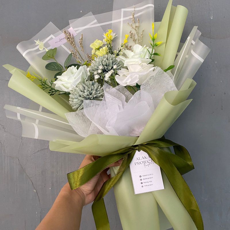 Jual (PO 1-2 hari) bucket bunga artificial premium kode kayla | buket ...