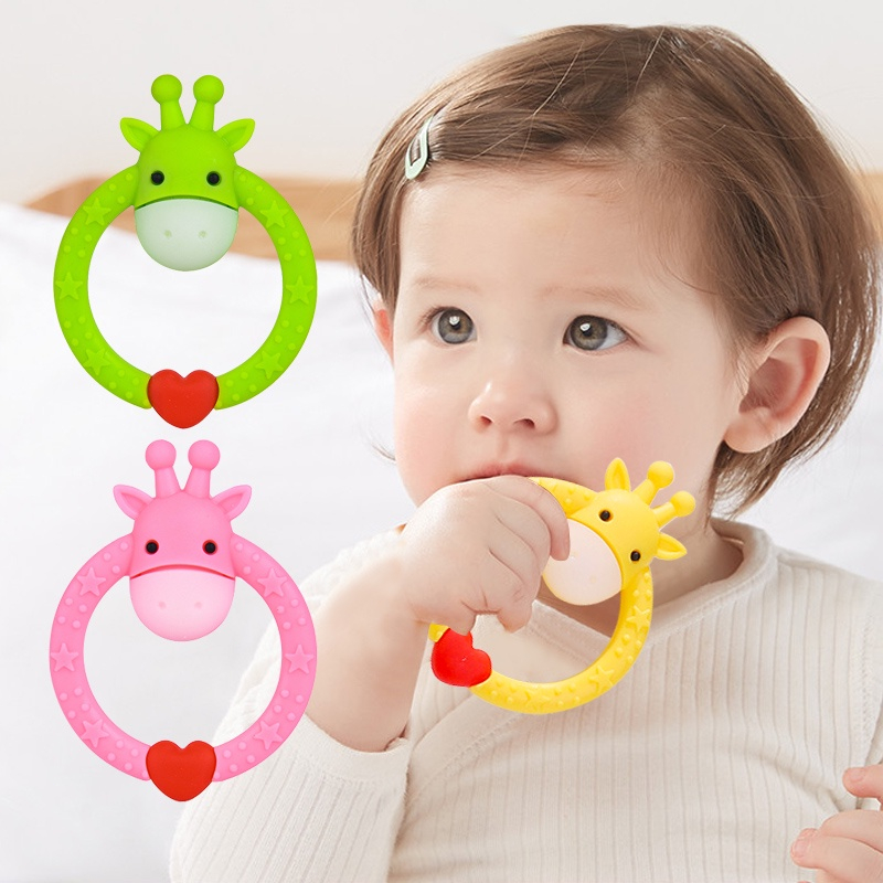 Jual Teether gigitan bayi bahan silikon bentuk Jerapah / Camelopardalis ...