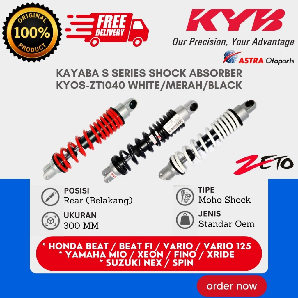 Jual SHOCKBREAKER KAYABA KYOS-ZT1040G UNTUK MOTOR ALL MATIC / SHOCK BREAKER BELAKANG / KYOS ...