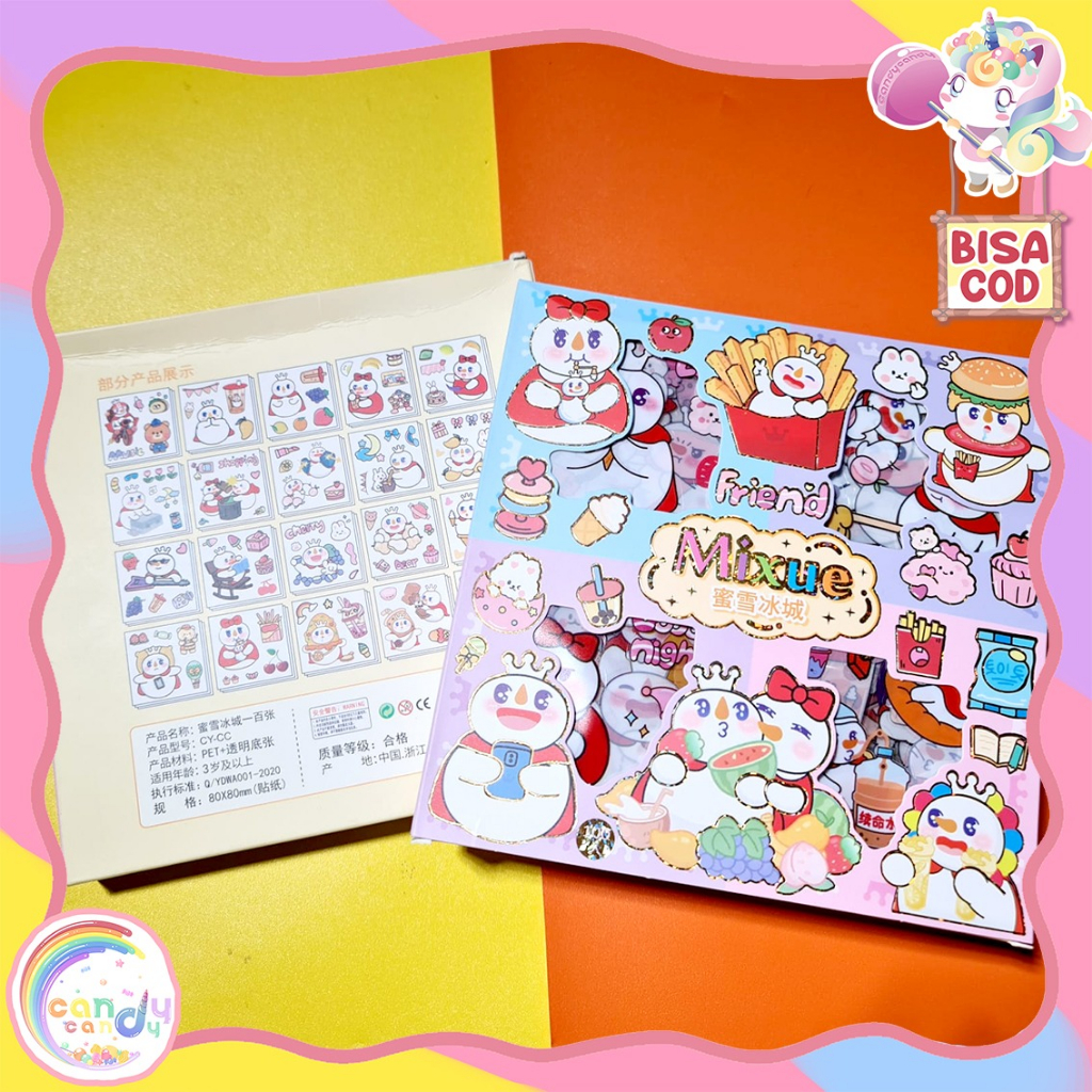 Jual Sticker Mixue 100 Lembar PET | Shopee Indonesia