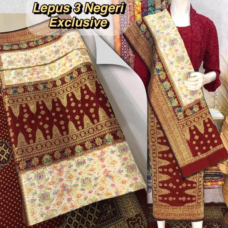 Jual SONGKET LEPUS 3 NEGERI EXCLUSIVE LIMAR TERBARU - ASLI TENUN TANGAN ILHAM SONGKET PALEMBANG ...