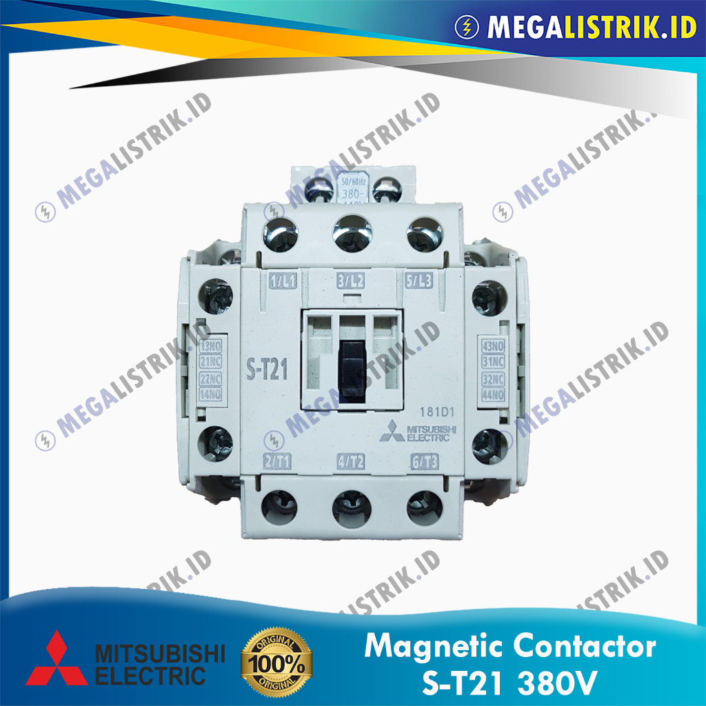 Jual MITSUBISHI KONTAKTOR S-T21 380V AC / MAGNETIC CONTACTOR S-T 21 / ST21 / ST-21 380 VOLT ...