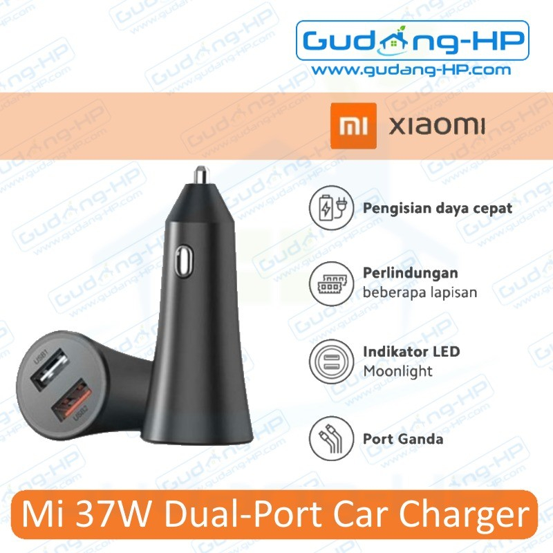 Jual Xiaomi Mi 37W Dual-Port Car Charger | Shopee Indonesia