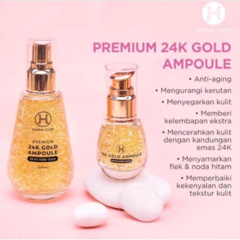 Jual Hanna Glow Serum 24k Gold Ampoule 25ml | Shopee Indonesia