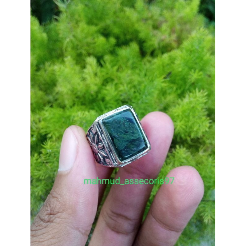 Jual cincin akik batu black jade Aceh asli original model kotak ...