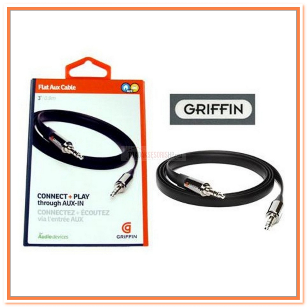 Jual Kabel Aux Griffin Cable Audio Kabel Salon Speaker Jack 3.5mm Flat ...