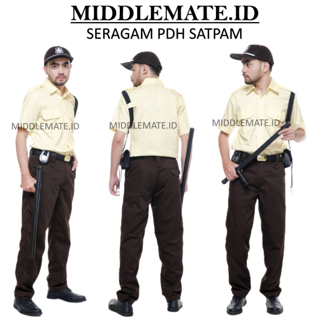 Jual BAJU SERAGAM PDL KREM / SERAGAM PDH LENGKAP / BAJU SECURITY KREM / SETELAN SATPAM FULL SET ...