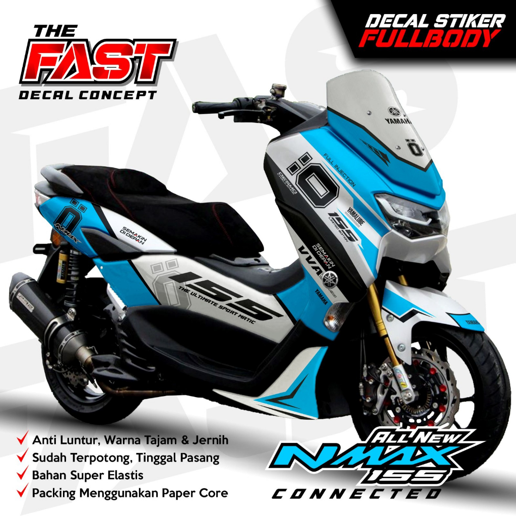 Jual COD stiker decal Nmax New155 Connected Full Body_decal striping ...