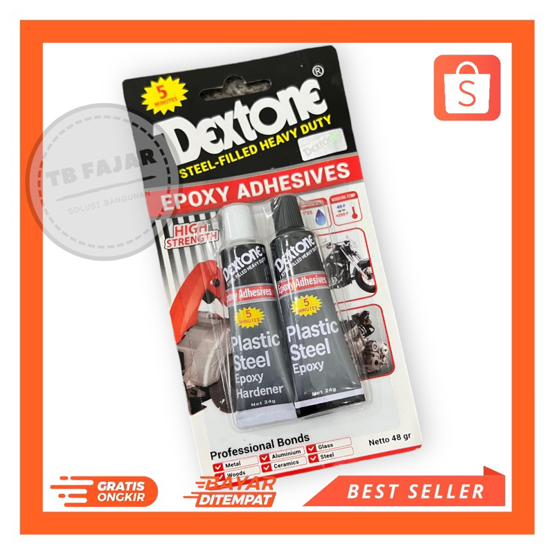 Jual Lem Dextone 5 Minute / Lem Besi Campur / Epoxy Adhesive | Shopee ...