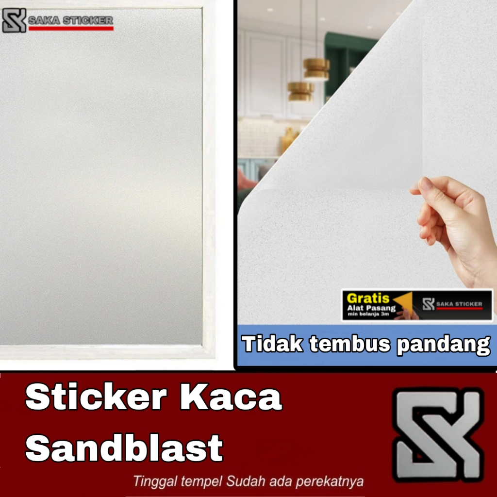 Jual Stiker Kaca Jendela | Sandblast | Sunblast | Shopee Indonesia