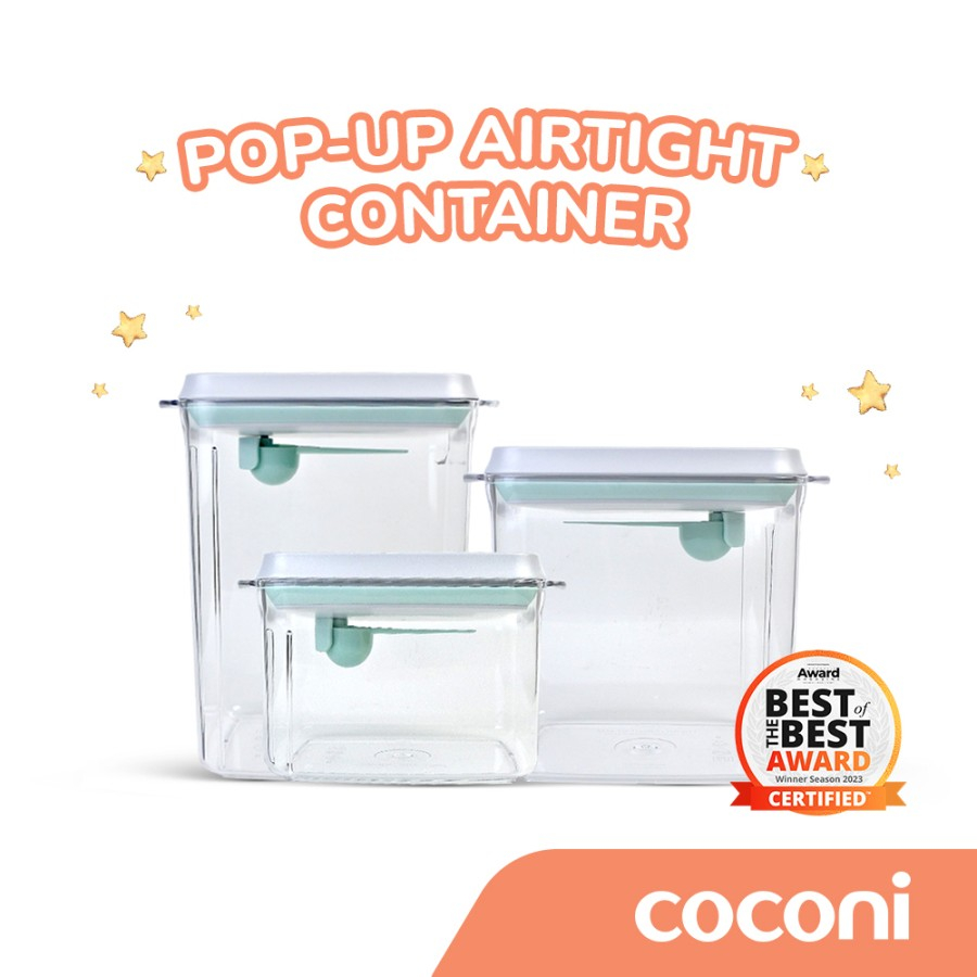 Jual COCONI Pop Up Airtight Food Container Milk Container | Toples Susu ...