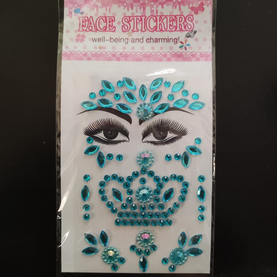 Jual Diamond Face Sticker Tempelan Muka Stiker Mote Kostum Party ...
