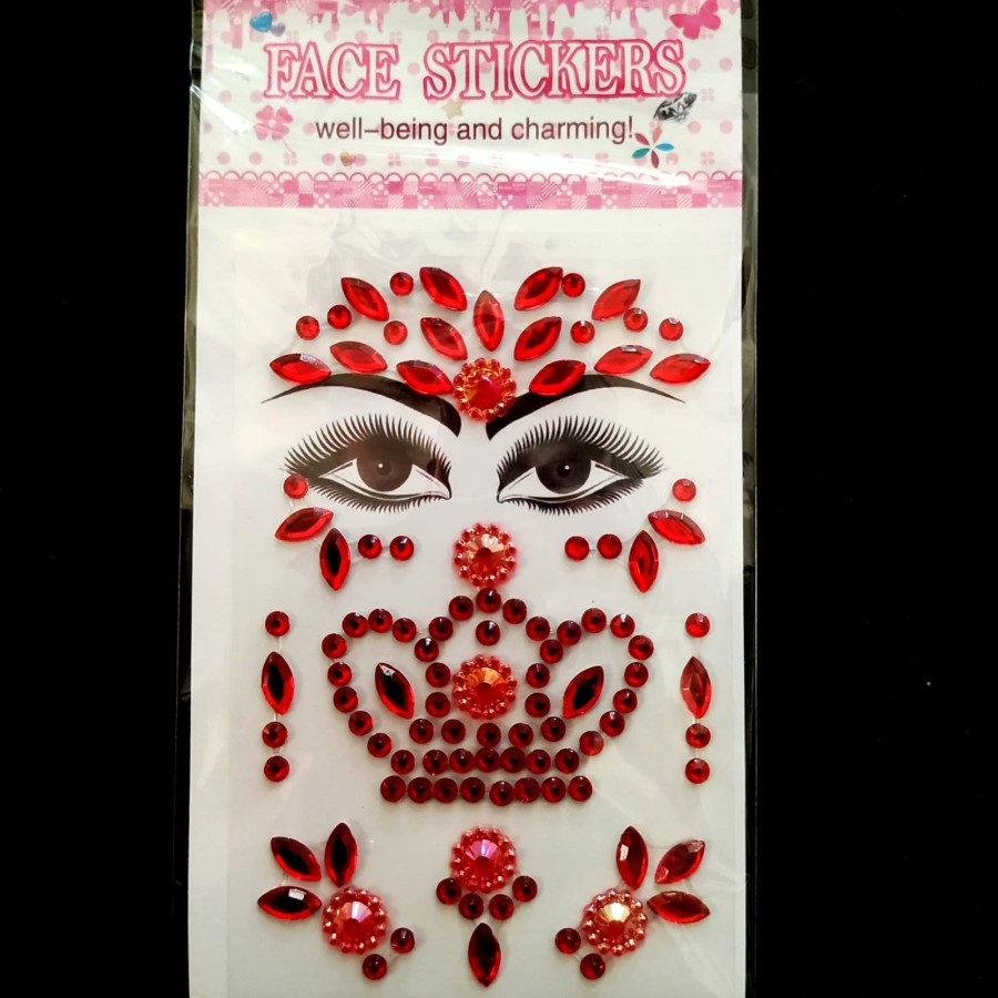Jual Diamond Face Sticker Tempelan Muka Stiker Mote Kostum Party ...