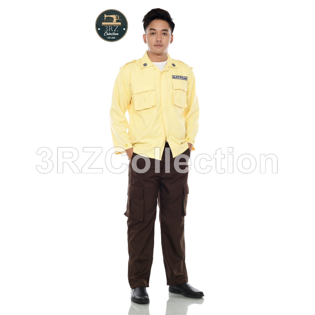 Jual Setelan Pdl Satpam Pdl Hitam Krem Baju Seragam Security Cream Pdl Coklat Krem Satpam ...