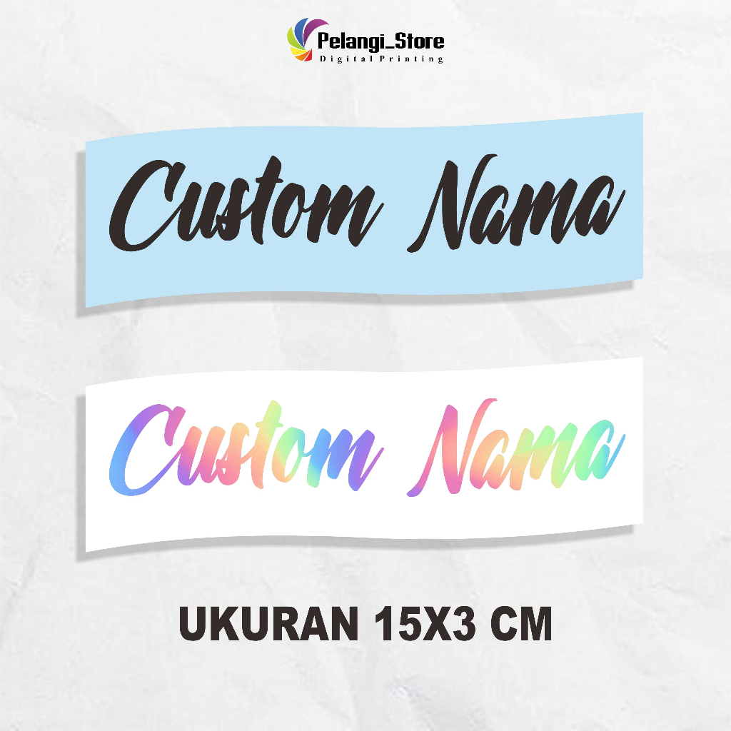 Jual Sticker Stiker Cutting Custom Nama Sendiri | Untuk Mobil / Motor ...