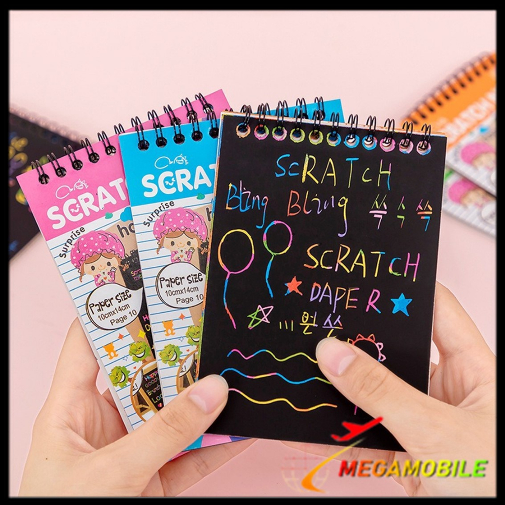 Jual MM - Buku Sketsa Warna-warni Grafiti Kertas Mini Tulis Gores ...