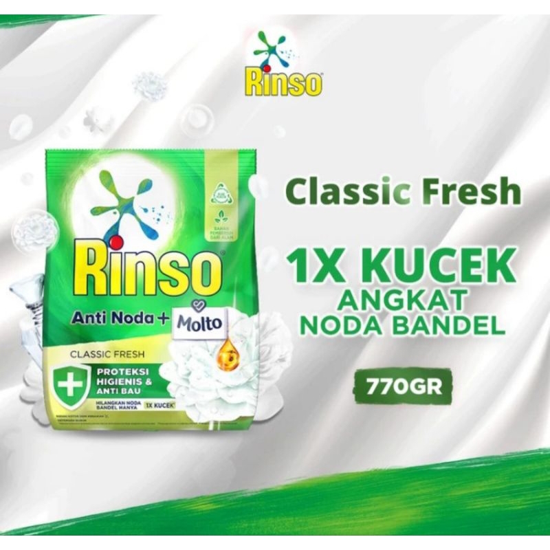 Jual Rinso MoLto Detergent bubuk 700gr | Shopee Indonesia