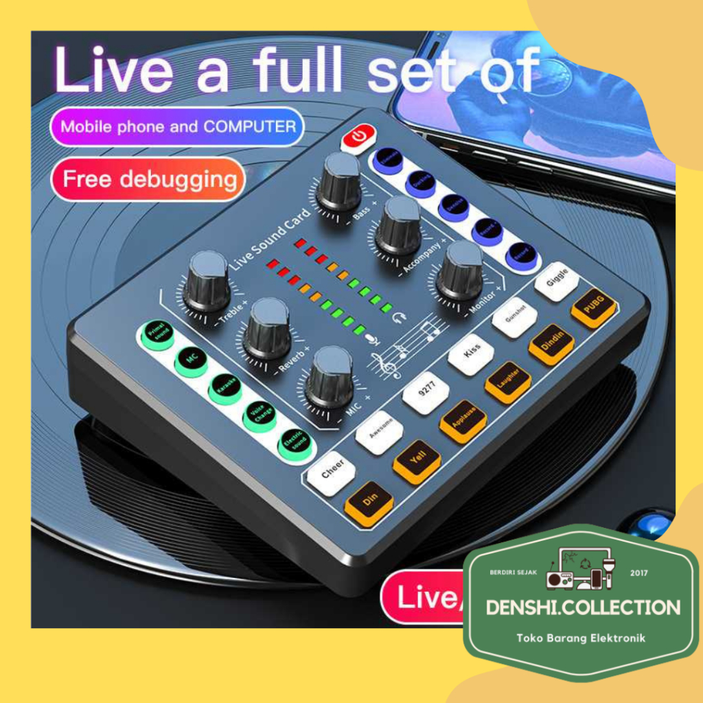 Jual Mixer Audio External Sound Card Live Bluetooth 12 Effects SDFF ...