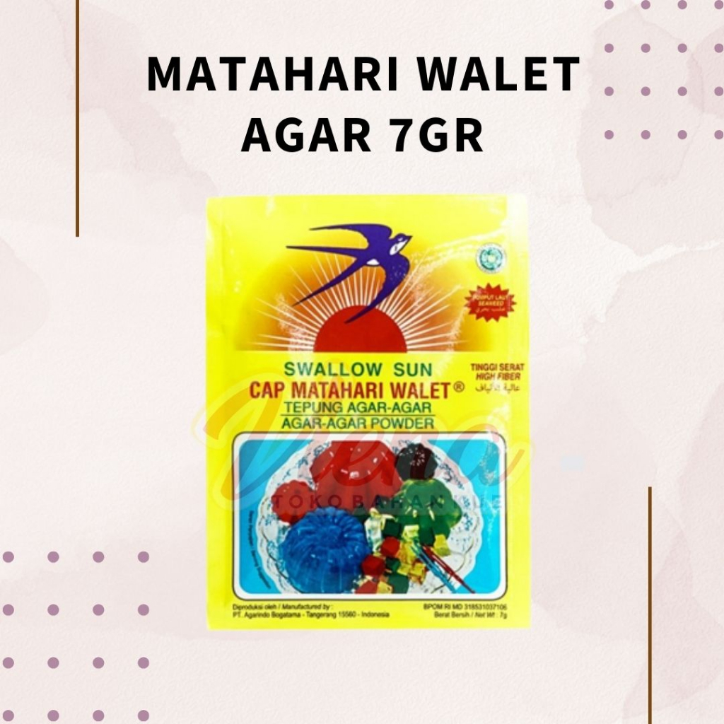 Jual Matahari Walet Agar 7gr - Swallow Sun 7gr - Tepung Agar - Agar ...