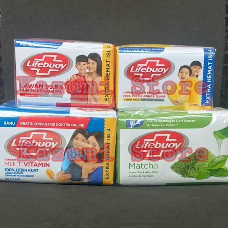 Jual Lifebuoy sabun batang isi 4 100gr | Lifebuoy sabun batang isi 4 ...
