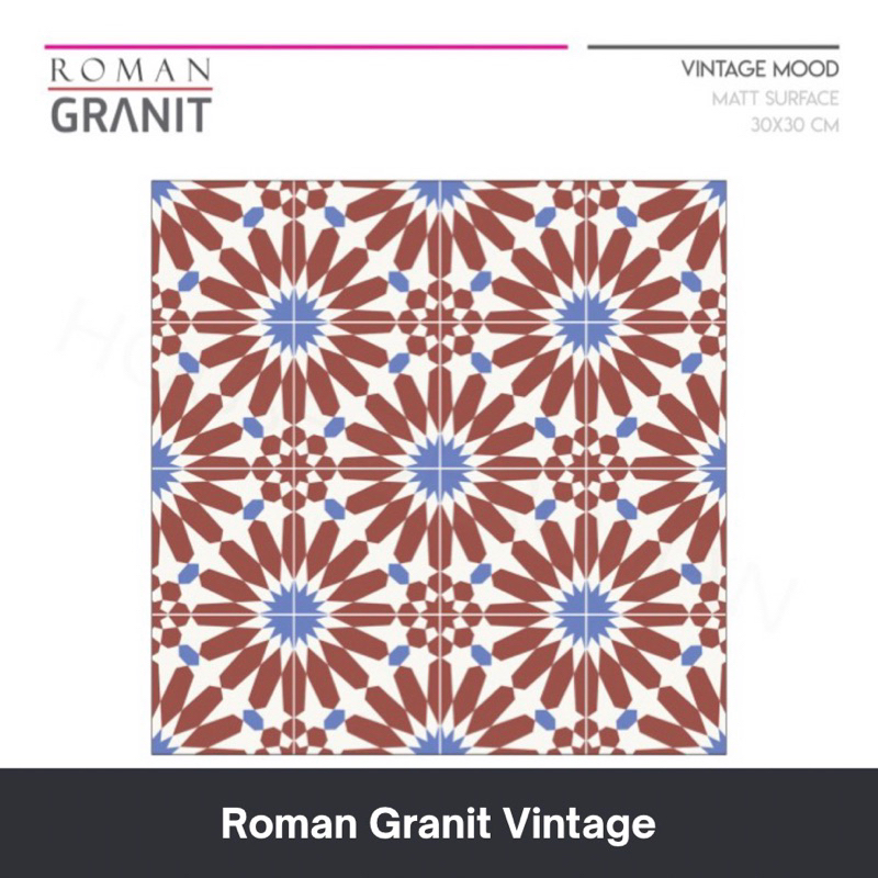 Jual Roman Granit Lantai Vintage/Keramik Lantai Batik 30x30/Lantai ...
