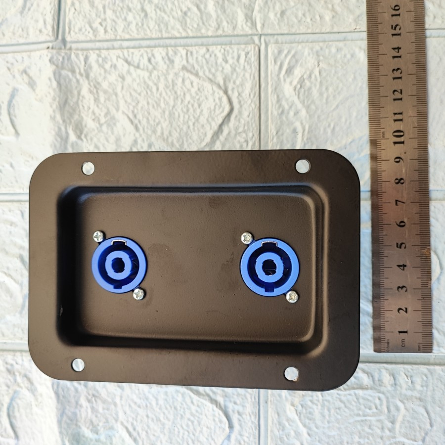 Jual Panel Plat Speakon Besi + Soket Speakon Female | Shopee Indonesia