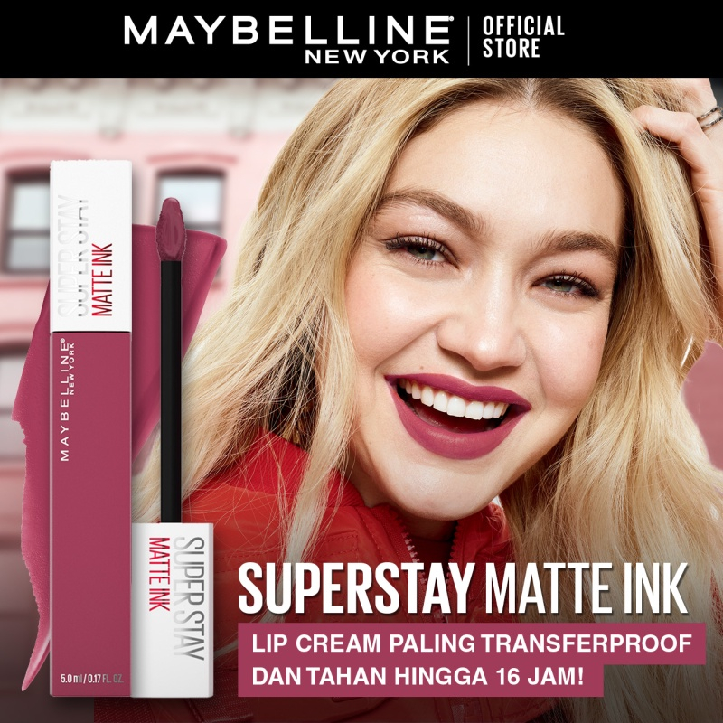 Jual Maybelline Superstay Matte Ink Liquid Matte Lipstick 80 RULER ...
