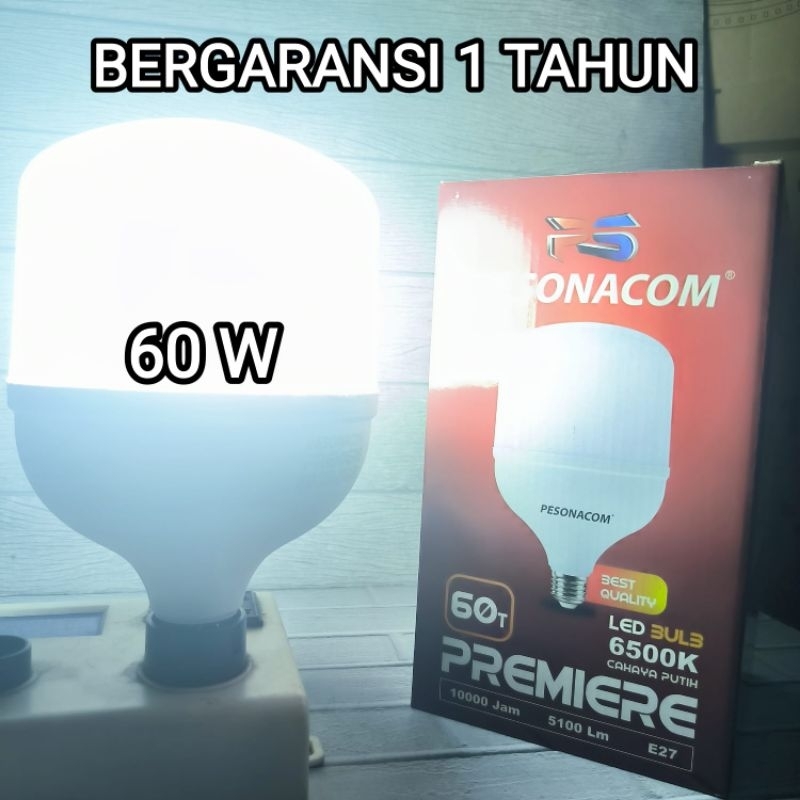 Jual Lampu Led Jumbo Pesona Premier 60 Watt Cahaya Putih Garansi 1 Tahun Super Terang Super ...