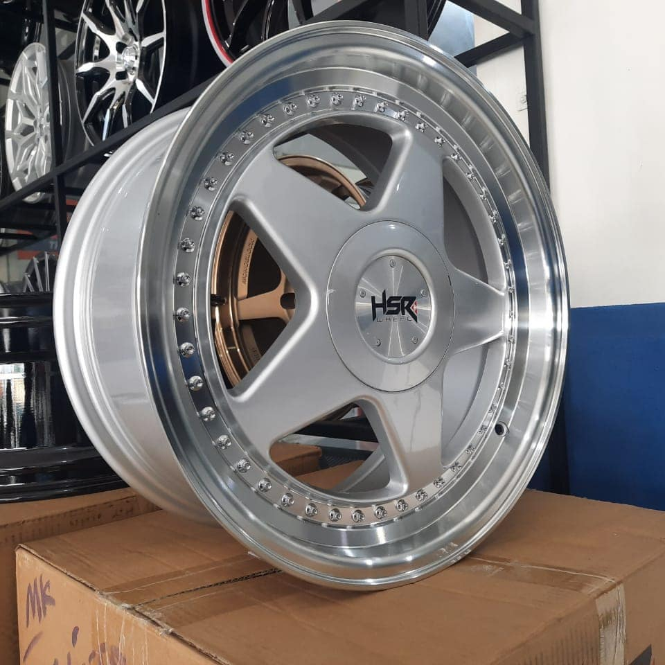 Jual velg mobil hsr perugia ring 17 harga murah silver polish | Shopee ...