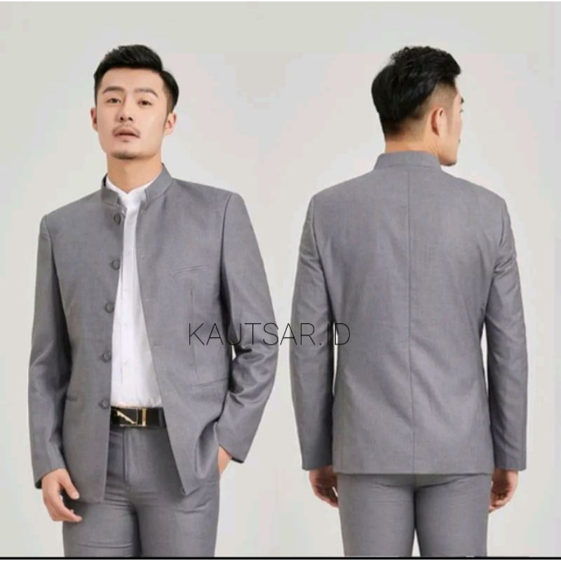 Jual Jasko Mandarin Premium/Jas Koko Pria Mandarin | Shopee Indonesia
